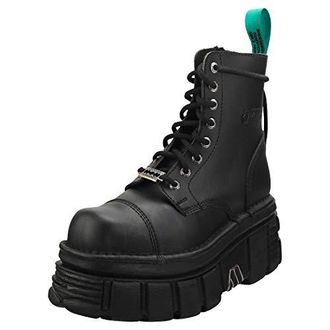 New Rock Combat Vegan Mixte Adulte Bottes Plate-Forme - 38 EU