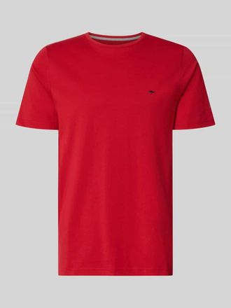 Fynch-Hatton T-Shirt mit Rundhalsausschnitt und Label-Stitching
