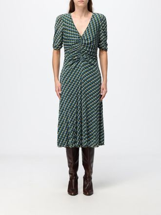 Diane Von F&uuml;rstenberg Midi-Kleid aus Jersey mit geometrischem Print und geraffter Taille