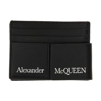 Alexander McQueen Kartenhalter mit Logo - - Accessories - Herren - Schwarzk - ONE SIZE