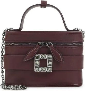 Roger Vivier Clutches - Structured Burgundy Nappa Leather Clutch - Gr. unisize - in Rot - f&uuml;r Damen