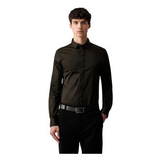 A|X Armani Exchange Chemise ajust&eacute;e boutonn&eacute;e - Homme - Chemises - Noir - Taille: 2XL