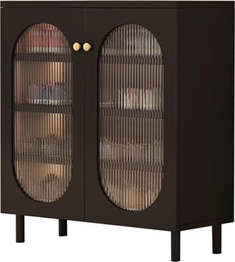 Generic Shoe Rack Cabinet 35cm Breite Ablage Schuhschrank 1,6cm E1-Holz Verstellbare Einlegeböden Shoe Cabinet für Eingangsbereich, Flur, Wohnzimmer, Metallge