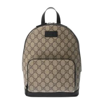 Gucci unisex, Pre-owned, Beige, Taille: ONE Size Sac &agrave; dos GG Supreme Vintage Pre-owned