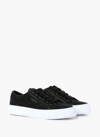 Guess Logo Canvas -Sneaker - Schwarz