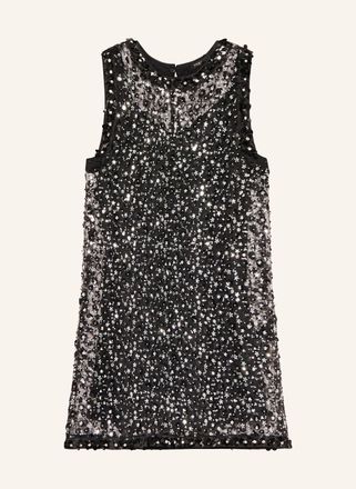 Maje Mesh-Kleid Mit Schmuckperlen Und Pailletten schwarz
