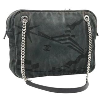 Chanel Sac bandouli&egrave;re vintage en toile Pre-owned - Femme - Pre-owned - Noir - Taille: ONE Size