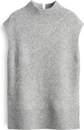 someday Damen Pullunder | Tacy Regular Pullunder aus haarigen Alpakamix Hazy Fog Melange, 36