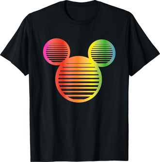 Disney Mickey Mouse Icon Gradient Rainbow T-Shirt