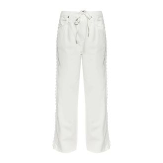 Rag & Bone Jeans mit Muschelsaum und Kordelzug - - Jeans - Damen - Wei&szlig; - XS