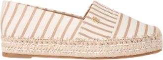 Tommy Jeans Femme, Chaussures, Beige, Taille: 40 EU Canvas Stripe TH Monogram Platform Espadrilles
