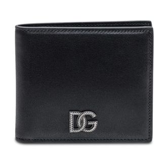 Dolce & Gabbana Homme, Accessoires, Noir, Taille: ONE Size Leather Card Holder