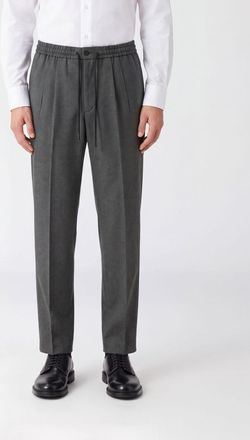 Pantaloni Torino Hose aus Wollmischung mit Kordelzug und Bundfalten