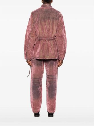 Haikure Cotton Blend with Drawstring Waist Shirt - Pink