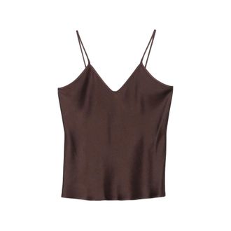 Max Mara Satin V-neck Top