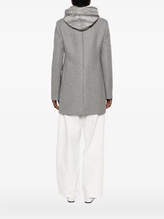 Fay Felted Wool with Quilted Hood Coat - Grey