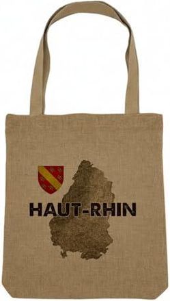 Fabulous Sac Shopping Tote Bag Aspect Lin - Haut Rhin 68 D&eacute;partement Colmar Carte Ancienne Rare - Sac de Courses Toile Epaisse 360g Beige Naturel Cabas Port&eacute; E