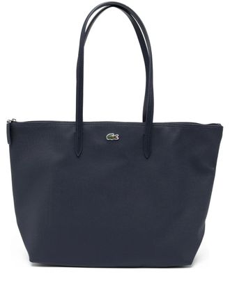 Lacoste sac cabas &agrave; logo brod&eacute; - Bleu