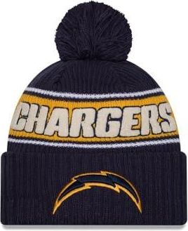 New Era Los Angeles Chargers NFL 2024 Sideline Sport Knit Azul Bonnet à Pompon