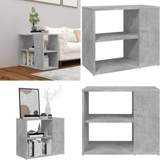 vidaXL Beistelltisch Betongrau 60x30x50 cm Holzwerkstoff - B&uuml;cherregal - Wohnzimmerdeko - Regal Grau - Sideboard - Beistelltisch - Home & Living