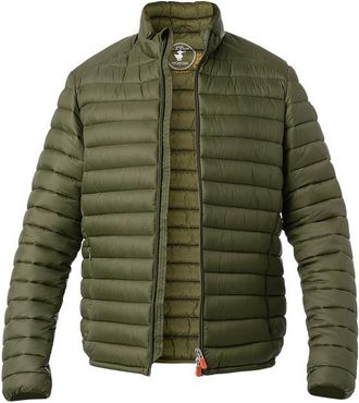Save The Duck Herren Steppjacke grün Mikrofaser unifarben