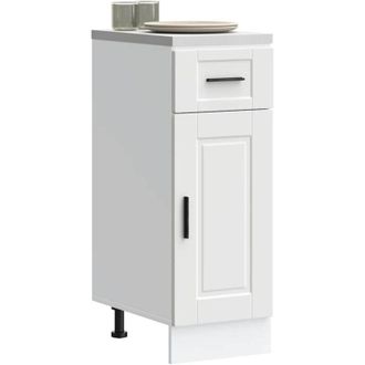 vidaXL Vidaxl - Armoire de cuisine Porto blanc bois ding&eacute;nierie