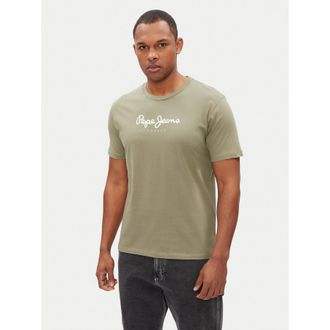 Pepe Jeans London T-Shirt Eggo N PM508208 Gr&uuml;n Regular Fit