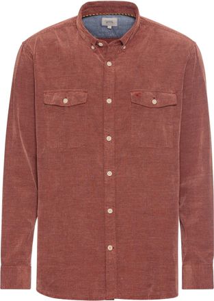 Camel Active Herren Langarm Hemd in Regular Fit aus Cord Rot, Menswear-XXL