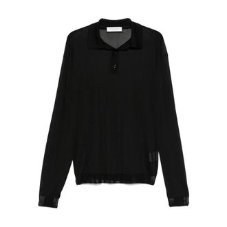 Giuliva Heritage Collection Polo-Kragen Langarmpullover - - Tops - Herren - Schwarzk - XL
