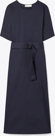 Tory Burch Damen Kleid aus Baumwolljersey in Blau