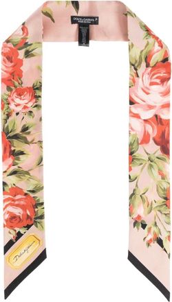 Dolce & Gabbana Femme, Accessoires, Rose, Taille: ONE Size Silk Scarf