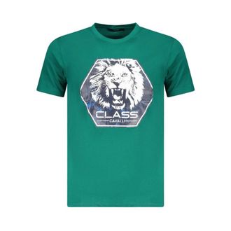 Cavalli T-Shirt mit L&ouml;wenkopfdruck - - Tops - Herren - Gr&uuml;n - XL
