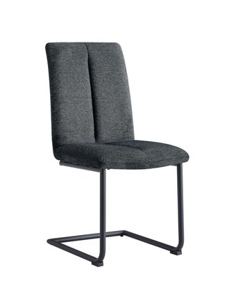 Duo Collection Esszimmerstuhl Emmy | Webstoff anthrazit | Freischwinger (ohne Armlehne)