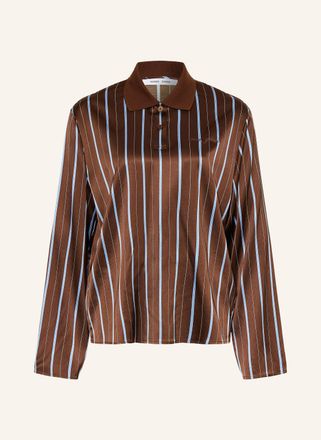 Sams&oslash;e & Sams&oslash;e Sams&oslash;e Sams&oslash;e Satin-Poloshirt Sadovers braun
