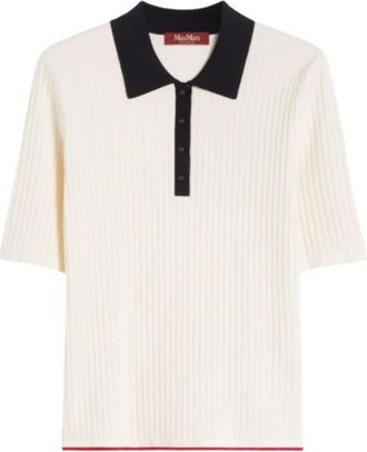Max Mara Femme, Tops, Blanc, Taille: 42 FR Polo Chemises