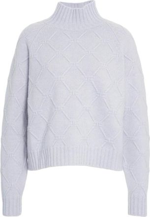 Elisabetta Franchi Femme, Pulls, Bleu, Taille: 40 FR Pull en Tricot à Motif Diamant Blu Aw25