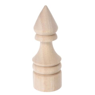 BESPORTBLE Unbehandelte Massivholz Pfostenkappe 4x10cm S&auml;ulenaufsatz f&uuml;r Bettpfosten Gardinenstange und Wohndekor Glatte Oberfl&auml;che Dekoratives Holz Zierelement 