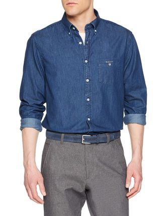 GANT Herren REG BD Hemd, Dark Indigo, XXXXXL