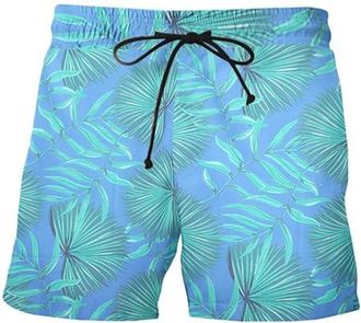 Generic Short de bain hawa&iuml;en pour homme - S&eacute;chage rapide - Avec poches - Short de bain pour homme, bleu, XXL