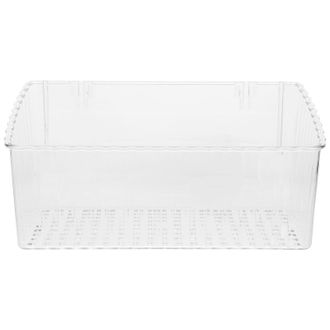 BESPORTBLE Wandmontierter Aufbewahrungsbox Transparent mit Wasserablauf Großer Klebe Organizer für Küche und Bad Abnehmbares Wandregal ohne Bohren