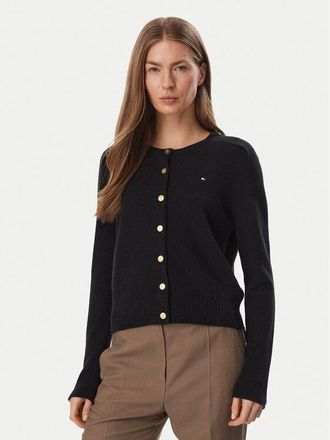 Tommy Hilfiger Strickjacke WW0WW51439 Schwarz Slim Fit