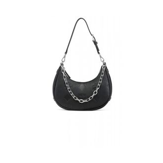 MCM Mcm, Femme, Sacs, Noir, Taille: ONE Size Aren Crescent Hobo Bag