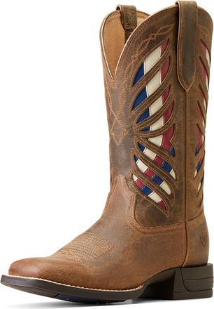 Ariat Womens Longview Western Boots in Burlap, B Medium Width, Size 37.5, by Ariat