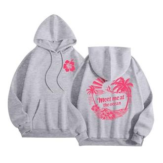 Generic Sweat &agrave; Capuche &agrave; Manches Longues et Poches pour Femme avec imprim&eacute; Lettre Sweat Ado Fille Couverture Capuche