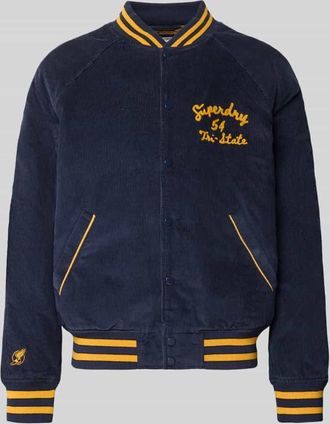 Superdry College-Jacke aus Cord mit Label-Stitching
