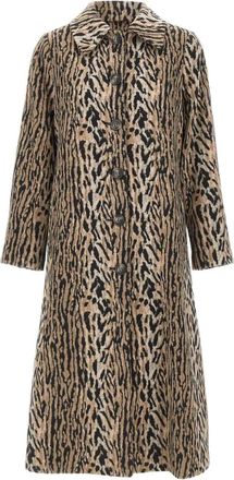 Rixo Milly Mantel mit Animal-Print - Nude