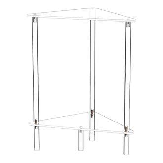 Generic Beistelltisch aus Acryl | Nachttisch transparent f&uuml;r Schlafzimmer | Eckschreibtisch mit 2 Ebenen und Ablage | Dekoratives M&ouml;belst&uuml;ck f&uuml;r kleine R&auml;ume 