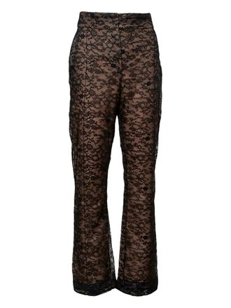 Valentino Garavani pantalon en dentelle - Noir