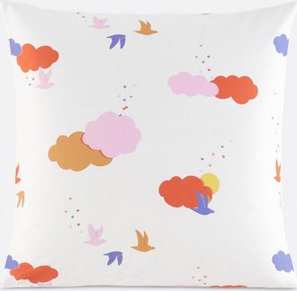 La Redoute Interieurs Taie Doreiller Enfant En Coton Biologique Imprim&eacute; Nuages Noki