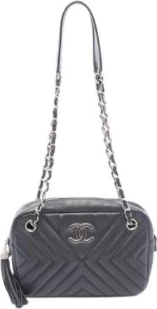 Chanel Sac bandouli&egrave;re vintage Pre-owned - Femme - Pre-owned - Noir - Taille: ONE Size